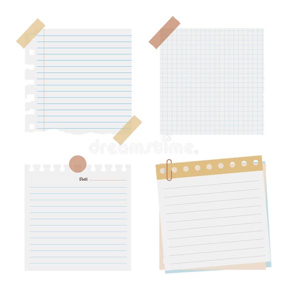 Ripped Blank Notes and Papers, Torn Paper Notepad with Tape Stock ...