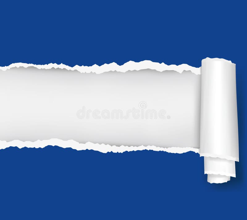 Ripped Blue Paper Background. Vector Stock Vector - Illustration of ...