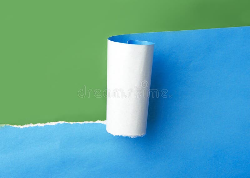 Ripped blue paper stock image. Image of cracked, break - 46971697