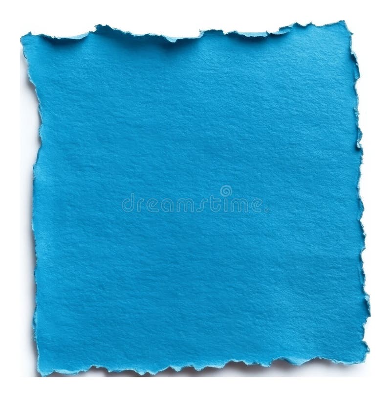 Ripped Blue Paper Isolated on Transparent Background, Abstract Texture ...