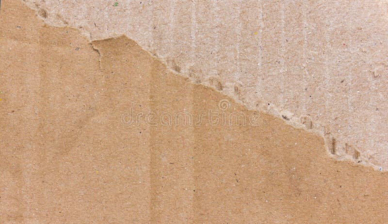 Ripped Brown Cardboard. stock image. Image of message - 34522591