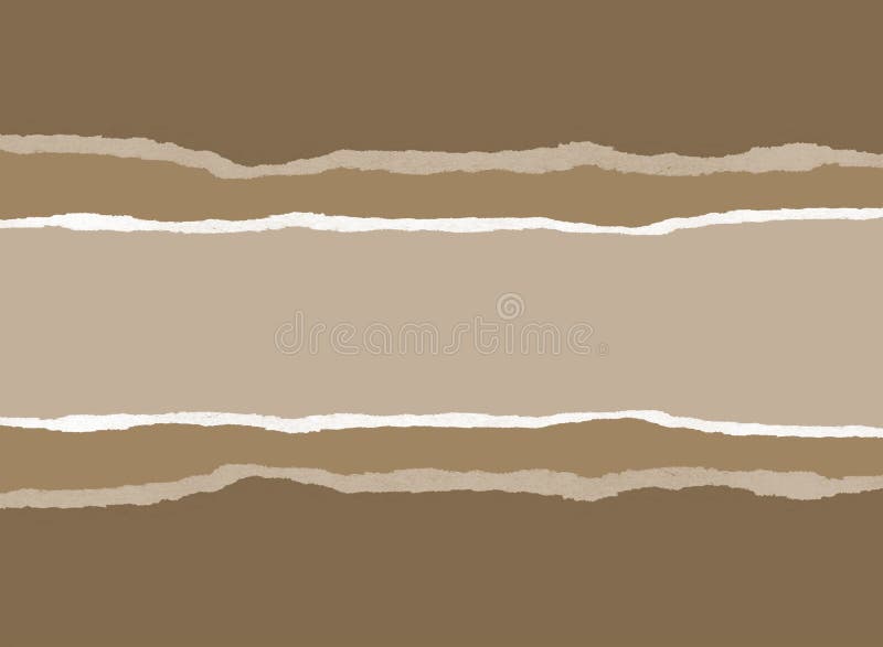 Ripped Brown Wrapping Paper Stock Illustration - Illustration of brown ...