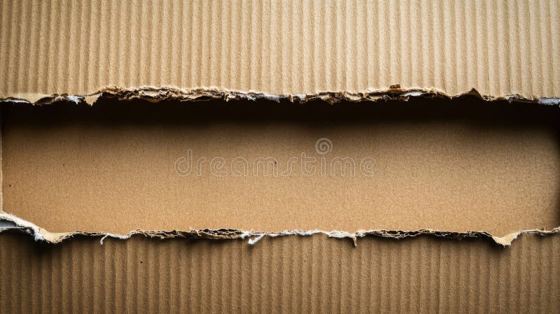 Ripped Cardboard Showing Brown Inner Layer Stock Illustration ...