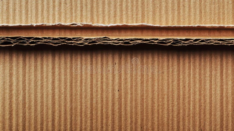 Ripped Cardboard Showing Corrugated Layers Stock Illustration ...