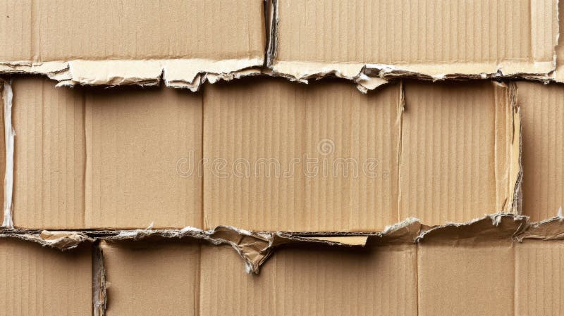 Ripped Cardboard Texture Background Showing Damaged Surface Stock ...