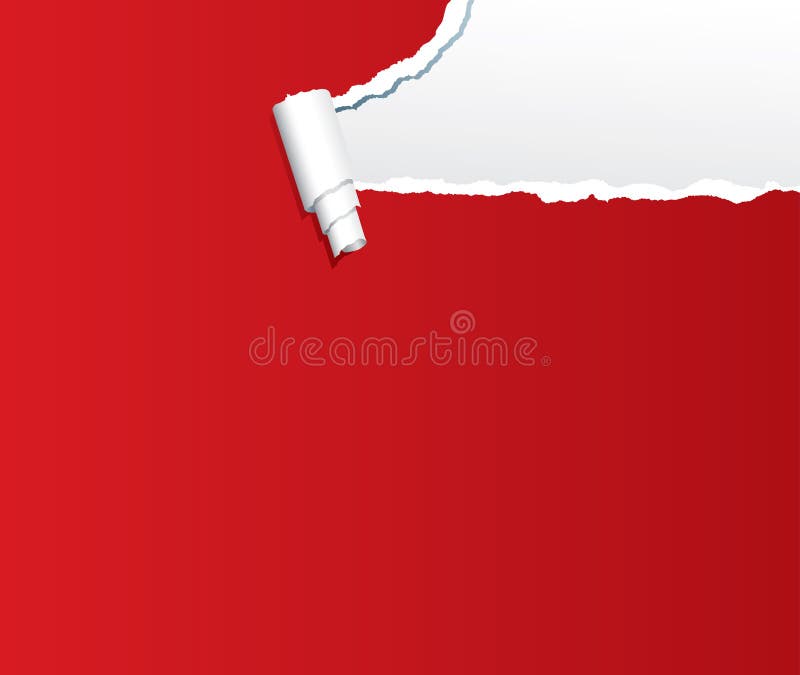 Ripped up red stock vector. Illustration of line, cardboard - 7788511