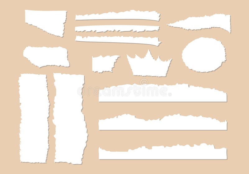 Ripped and Cutout Paper, Jagged Trip Sticker Piece. Black Shape with ...