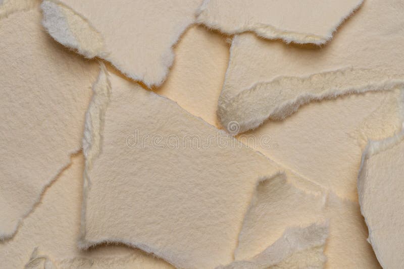 Ripped Fragments of Old-style Paper. Torn Paper Pieces Stock Image ...