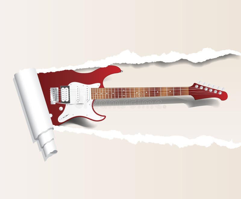 Guitar Torn Strings Engraving Vector Illustration Stock Vector ...