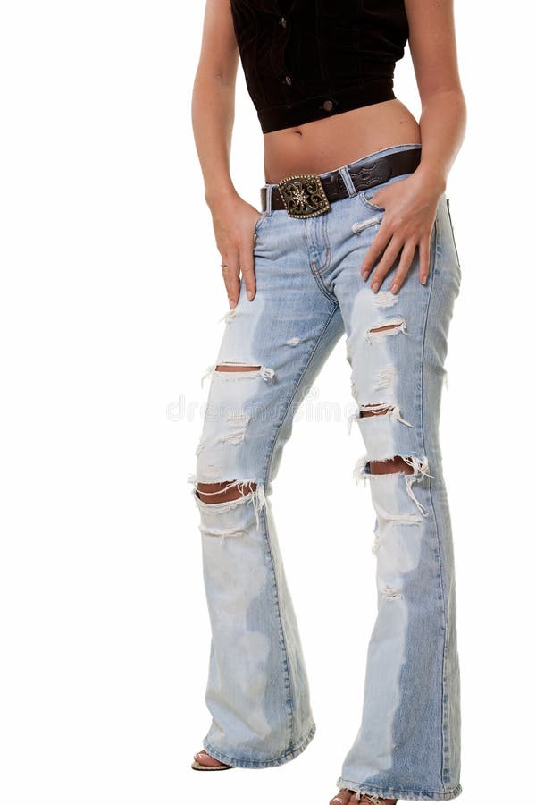 Ripped jeans stock image. Image of adult, clothes, worn - 8915529