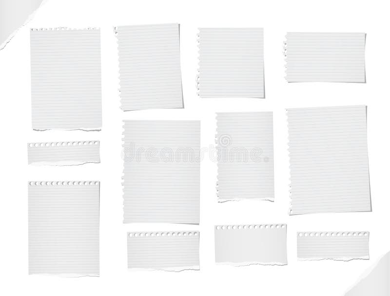 Ripped Lined and Blank Note, Notebook Paper Strips, Sheets for Text or ...