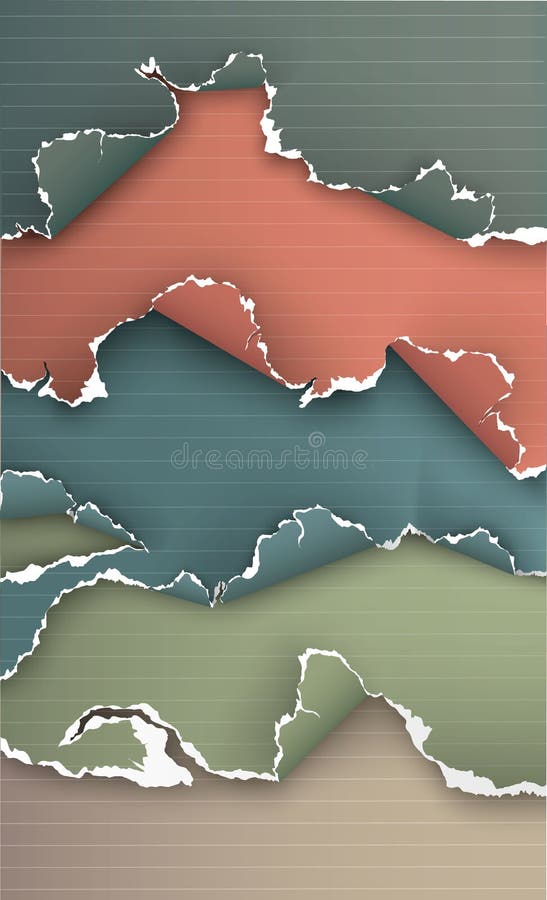 Ripped Multicolored Templates Torn Paper Stock Illustration ...