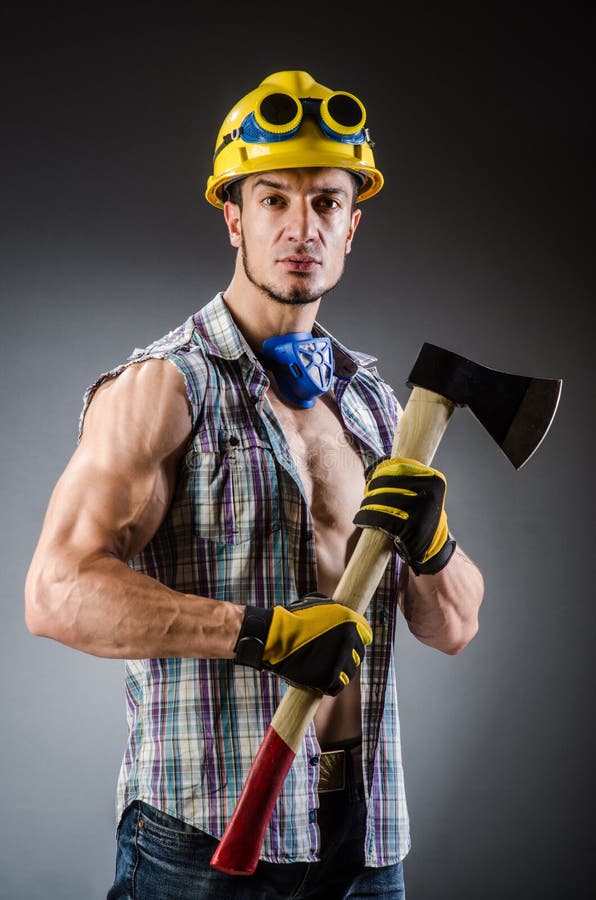 Ripped Muscular Builder Man Tools Stock Photos - Free & Royalty-Free ...