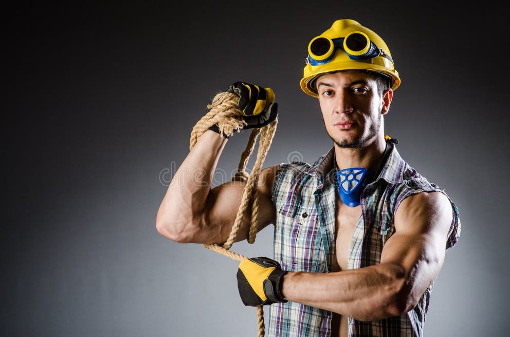 Ripped Muscular Builder Man Stock Photo - Image of naked, career: 48201122
