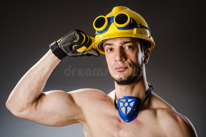 Ripped Muscular Builder Man Stock Image - Image of businessman, male ...