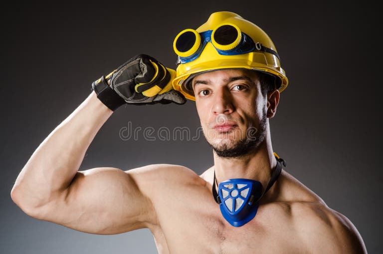 Ripped Muscular Builder Man Stock Image - Image of businessman, male ...
