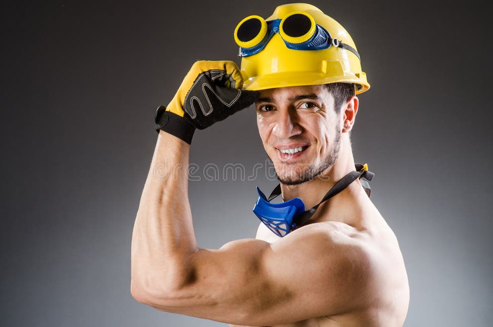 Ripped Muscular Builder Man Stock Image - Image of builder, muscular ...