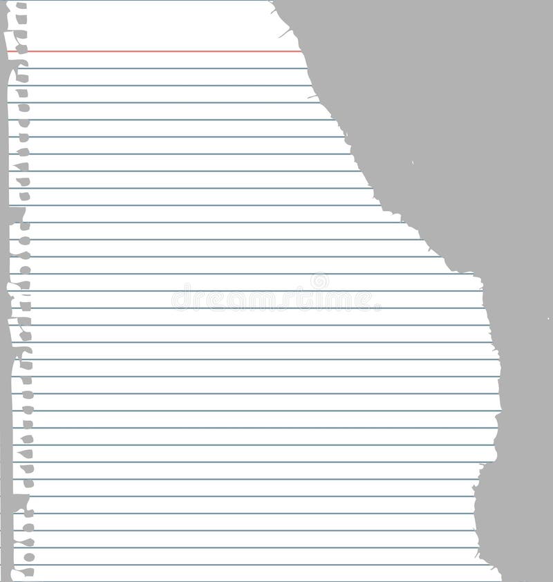 Ripped notebook paper stock vector. Illustration of notebook - 5761773