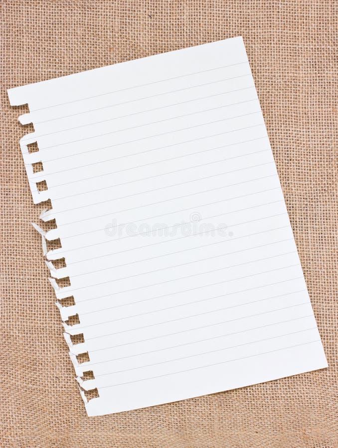 Ripped Off Blank Paper. stock image. Image of brown, canvas - 34543947