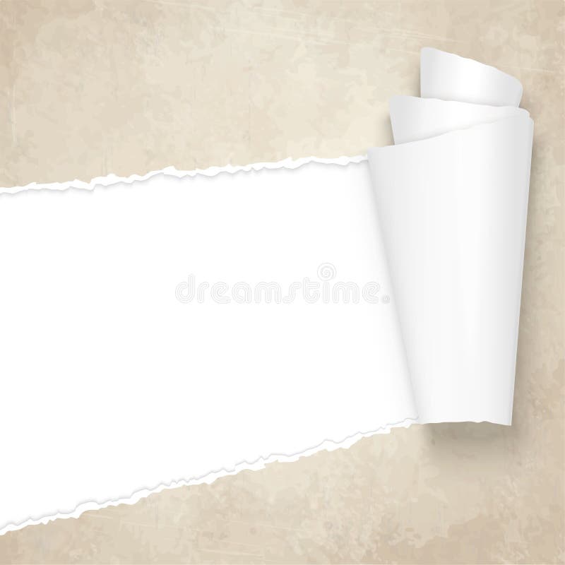 Ripped Open Old Vintage Paper Stock Vector - Illustration of open ...