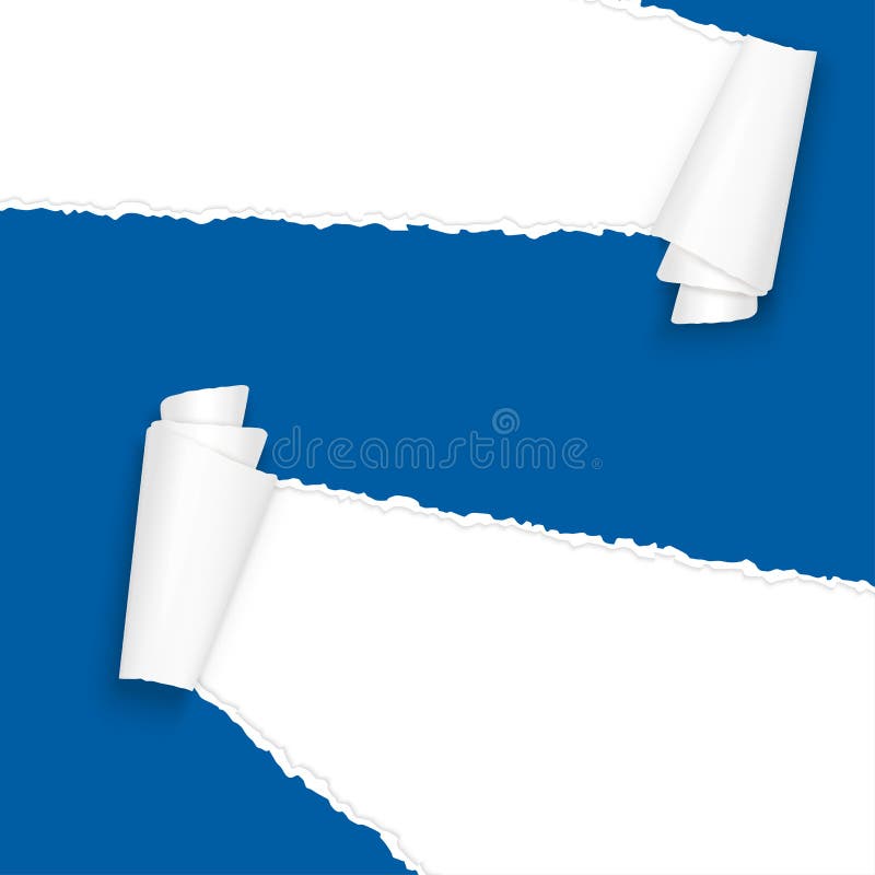 Ripped open paper blue stock vector. Illustration of change - 43660452