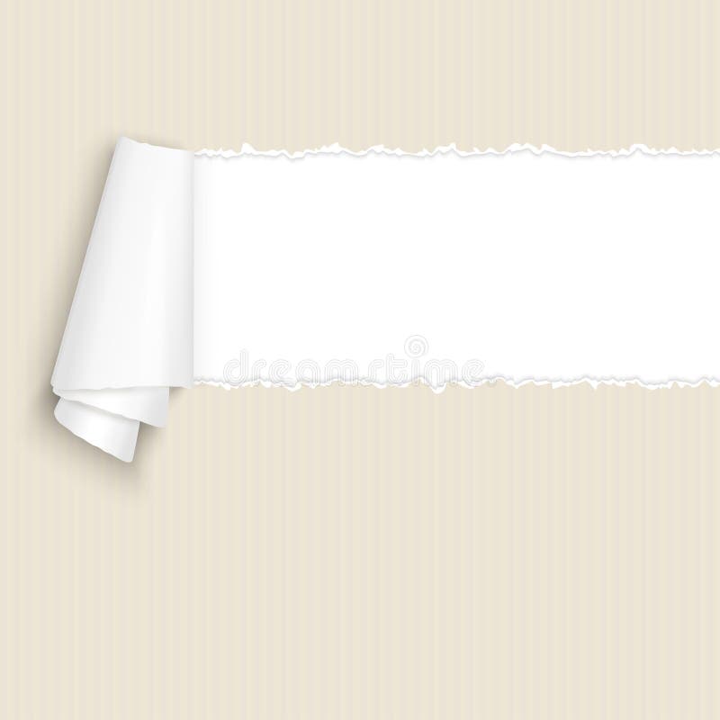 Ripped Open Paper Brown Cardboard Stock Vector - Illustration of ...