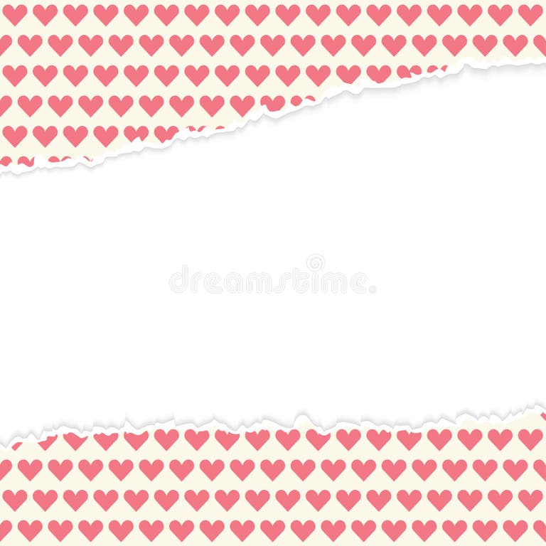Ripped open paper hearts stock vector. Illustration of destroyed - 43660442