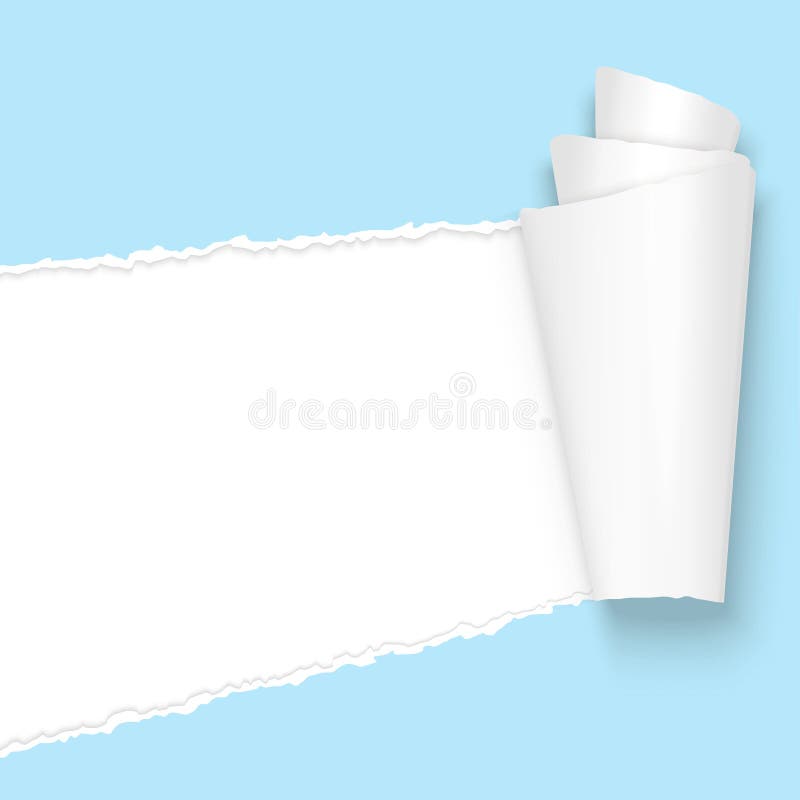 Ripped Open Paper Light Blue Stock Vector - Illustration of decoration ...