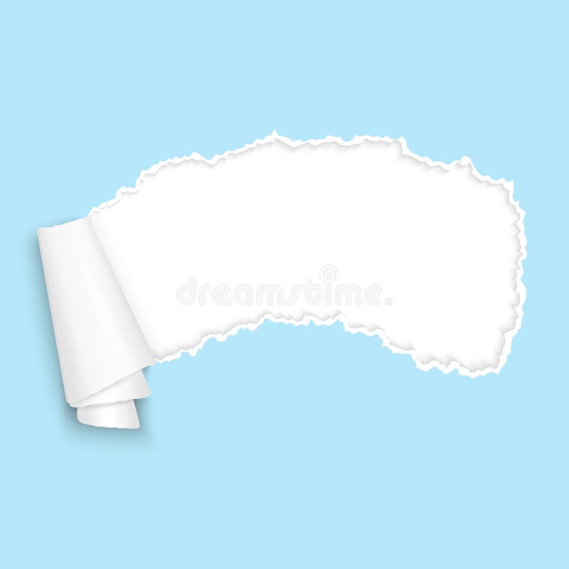 Ripped Open Paper Light Blue Stock Vector - Illustration of paper ...