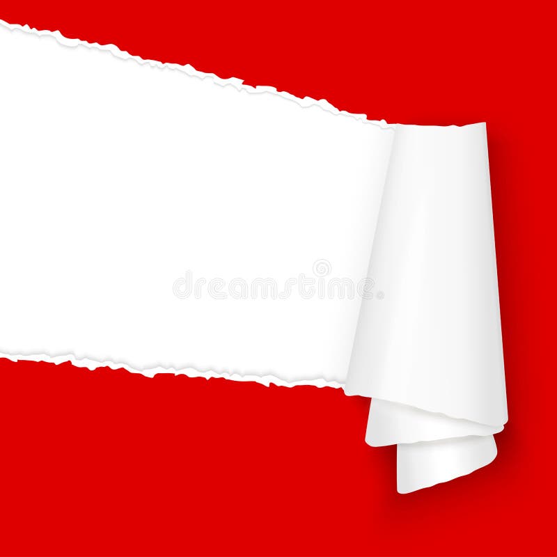 Ripped open paper red stock vector. Illustration of pattern - 59546802