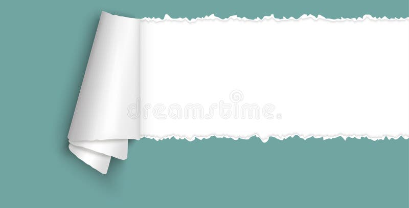 Ripped Open Paper with Space for Text Stock Vector - Illustration of ...