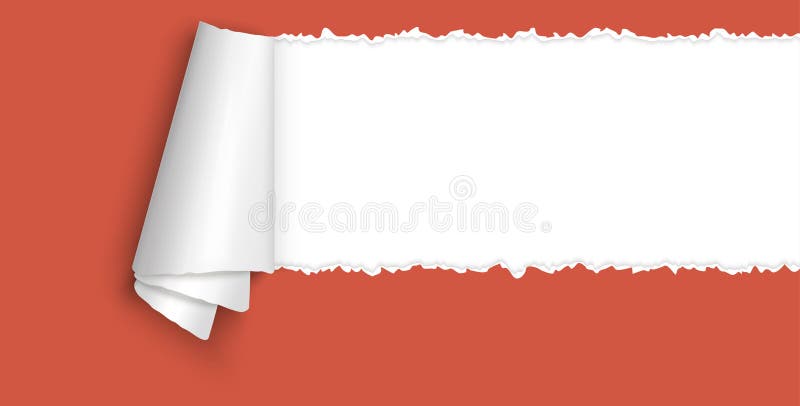 Ripped Open Paper with Space for Text Stock Vector - Illustration of ...