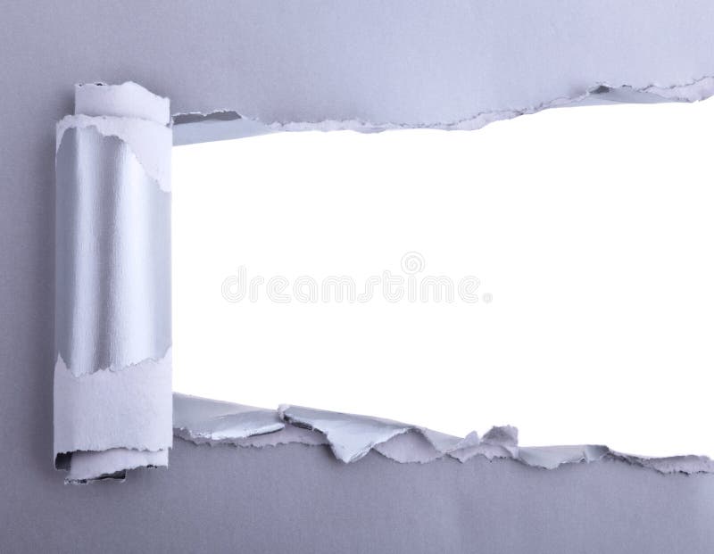 Ripped paper stock photo. Image of break, gray, parcel - 14658296