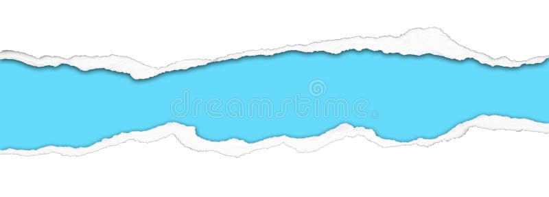 Ripped paper on blue stock photo. Image of paperquot - 229280424