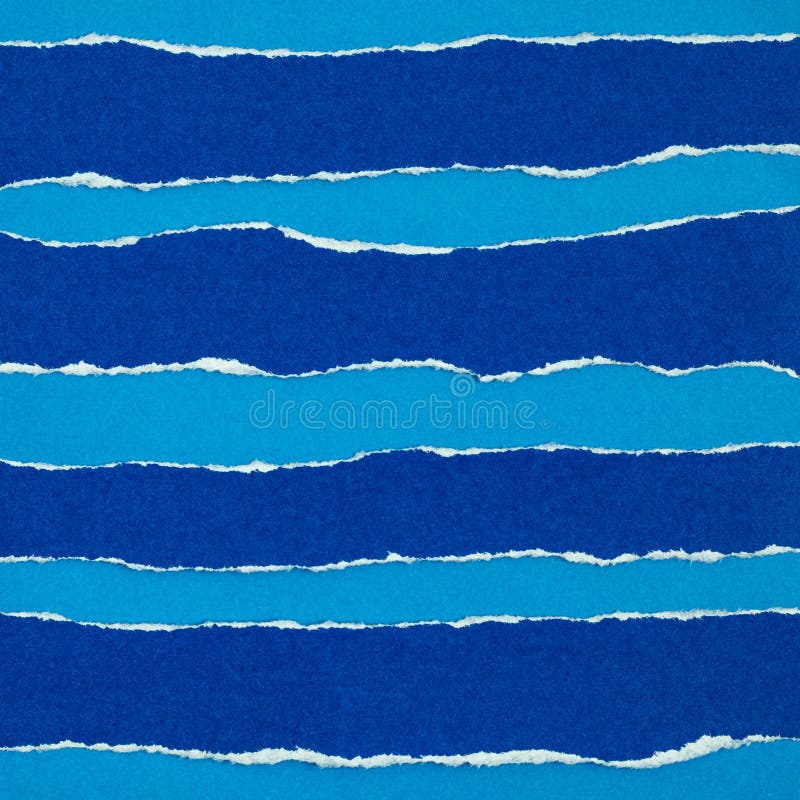 Ripped Paper, Close-up Strips Light Blue and Dark Blue Paper, Copy ...