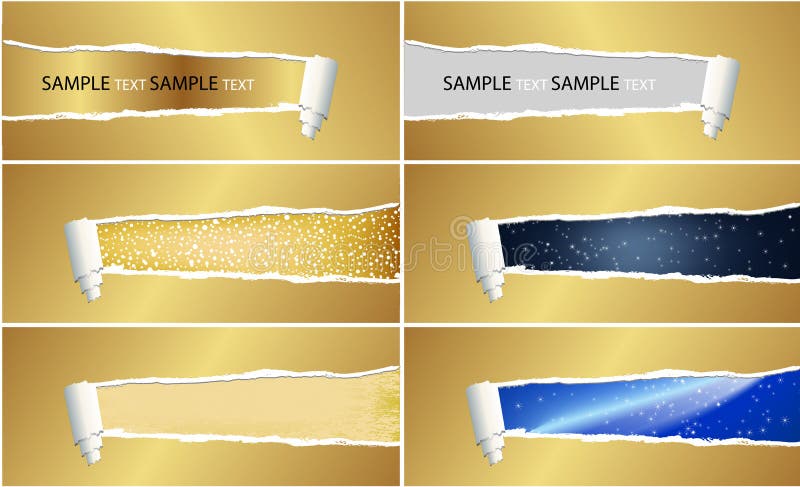 Ripped paper collection stock vector. Illustration of graphic - 11438193