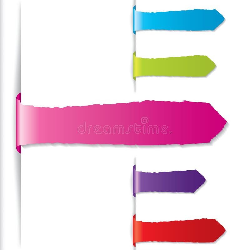 Ripped paper labels stock vector. Illustration of orange - 24402576