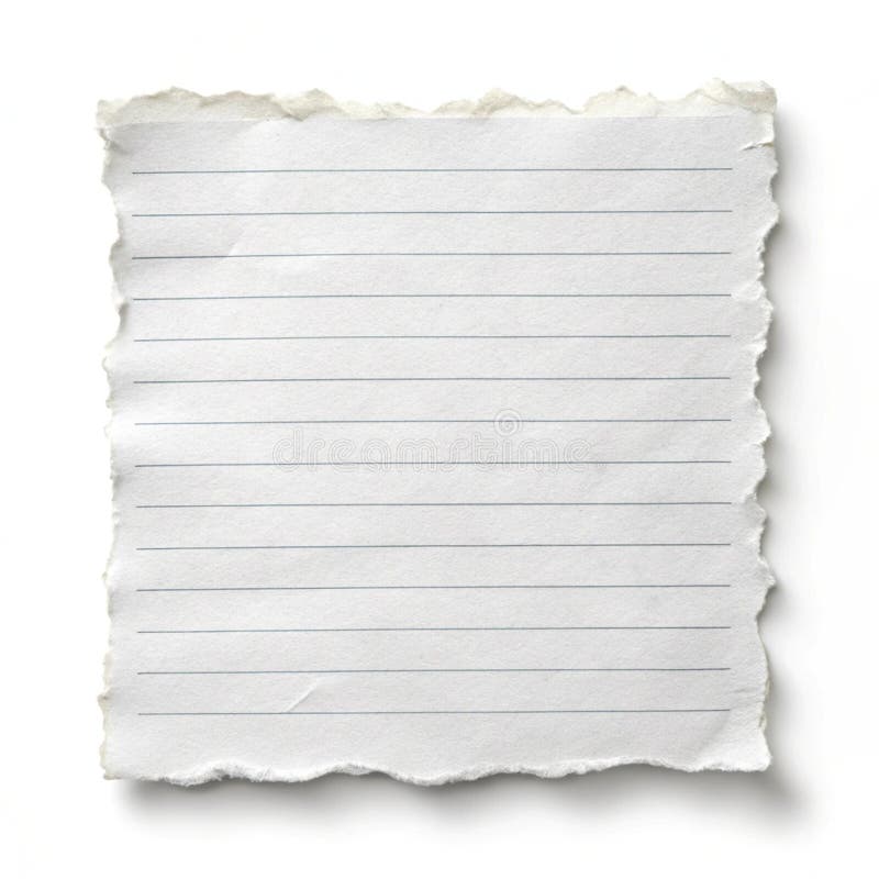 Ripped paper note isolated stock illustration. Illustration of ripped ...
