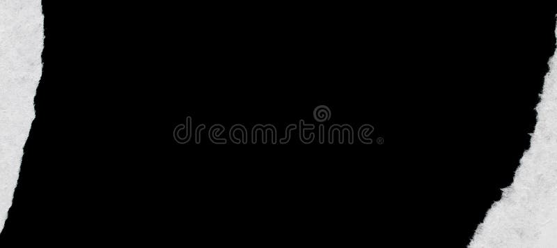 Ripped Paper. Old White Torn Paper Texture Isolated on Black Background ...