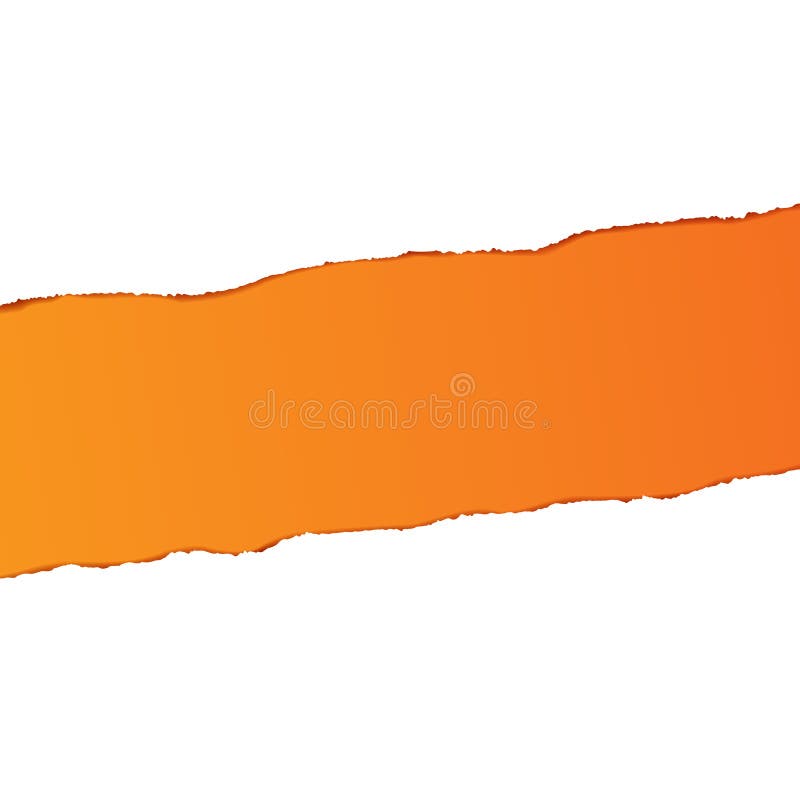 Ripped Paper - Orange stock illustration. Illustration of shadow - 52797623