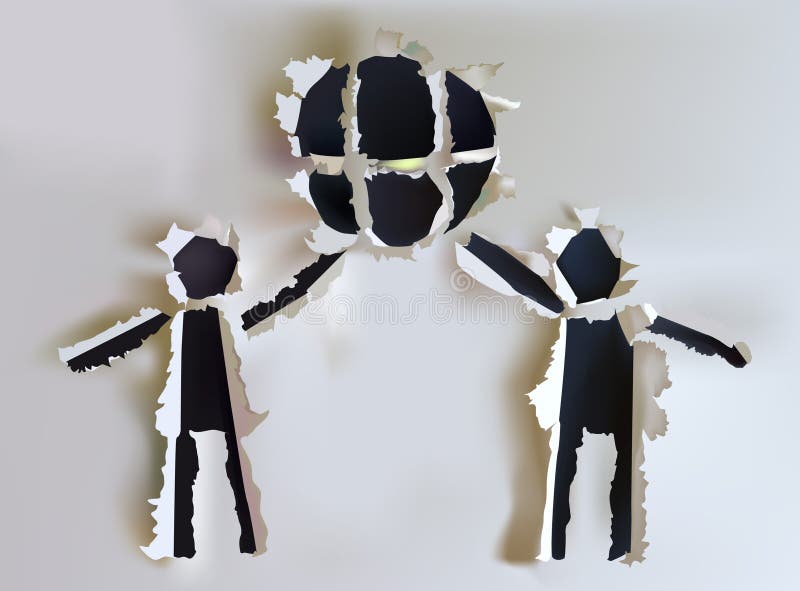 Ripped Paper Background People Stock Illustrations – 353 Ripped Paper ...
