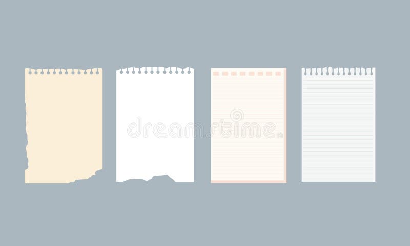 Ripped Paper Pieces with Distressed Edge on Gray Backdrop Stock ...