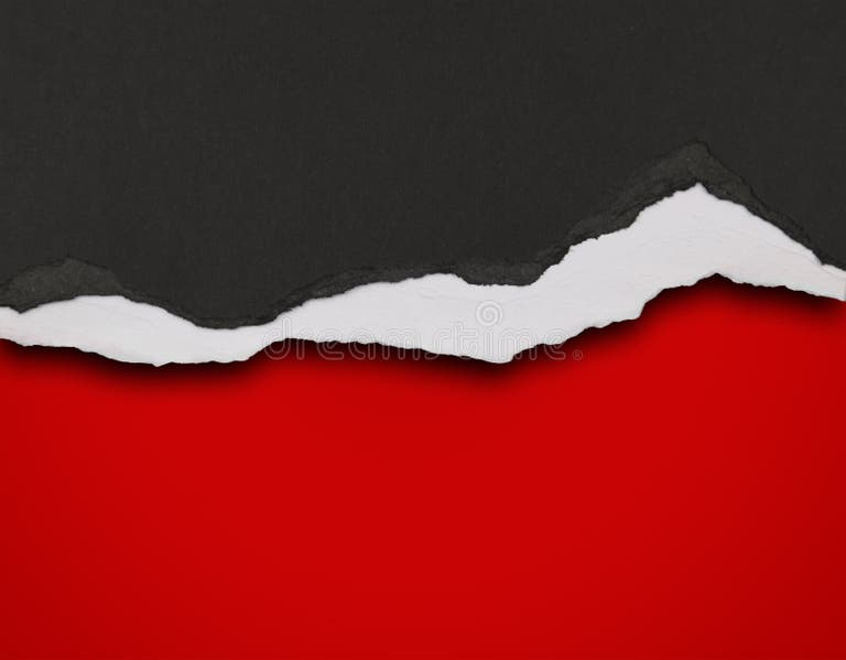 Ripped paper on red stock photo. Image of tear, blank - 273470352