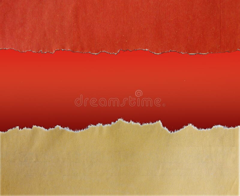 Ripped paper on red stock photo. Image of yellow, teared - 152349458