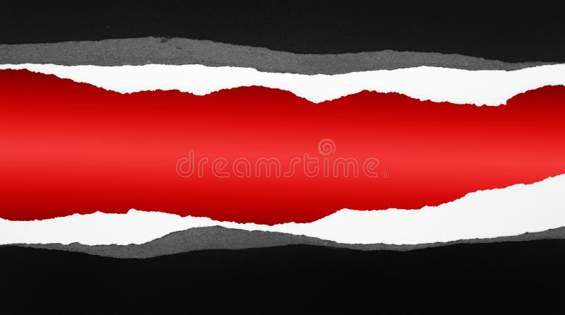 Ripped paper on red stock image. Image of black, cracked - 183772577