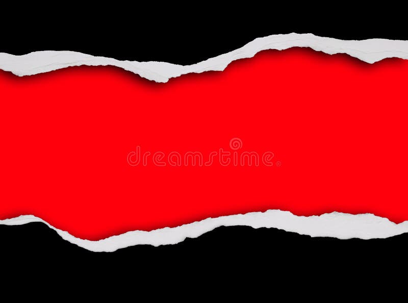 Ripped paper on red stock photo. Image of edges, cracked - 209324890