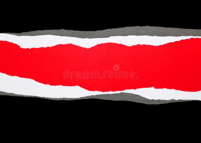 Ripped paper on red stock photo. Image of paper, space - 157224756