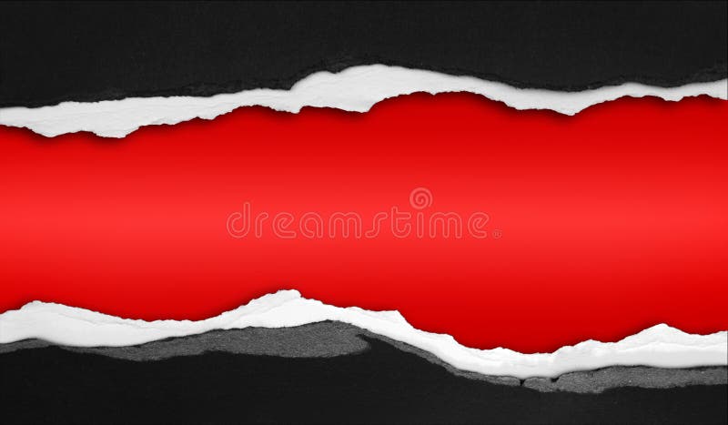 Ripped paper on red stock image. Image of element, banner - 196354805