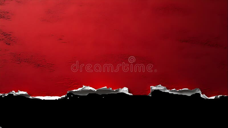 Ripped Paper on Red Painted Wall Artistic Texture Background Stock ...