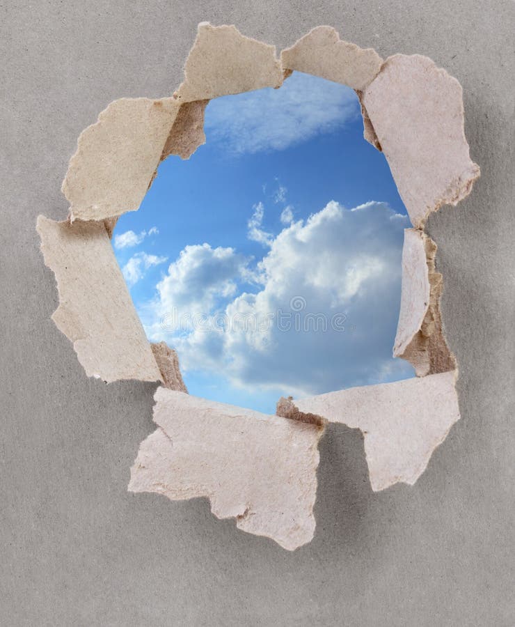 Ripped paper and sky stock image. Image of rough, illustration - 14137529